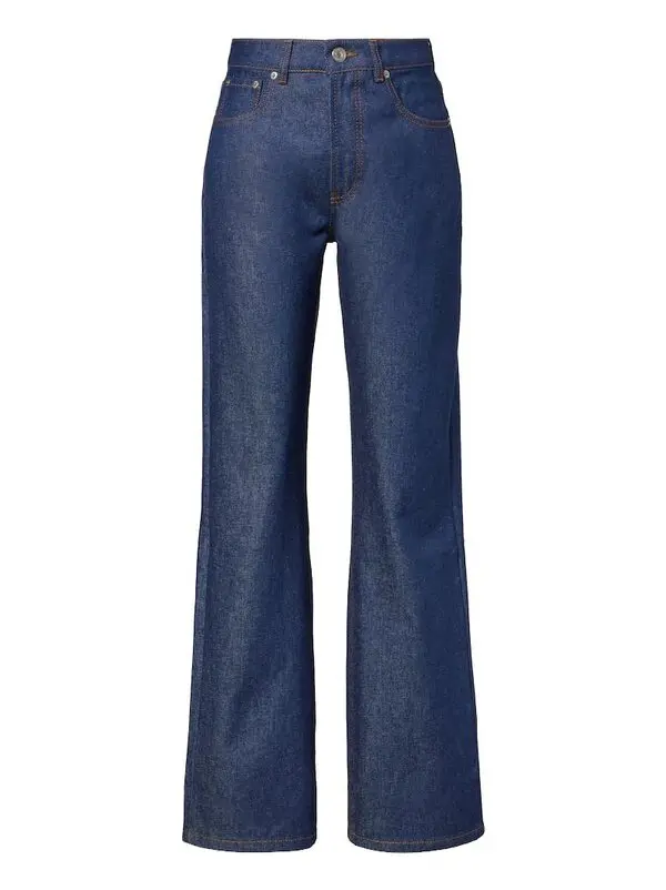 Ami Mid-rise Straight Jeans - Blue