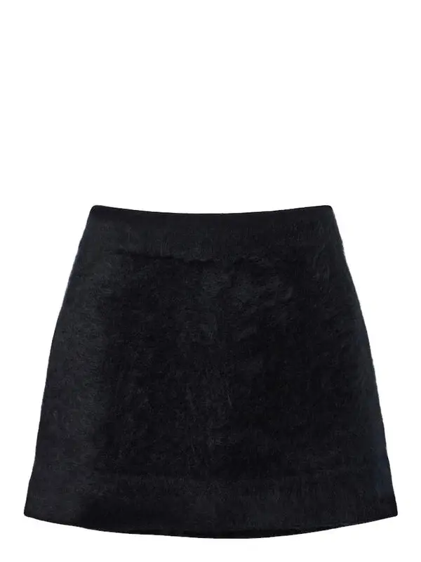 Dorothee Schumacher Fluffy Wool-blend Miniskirt - Black