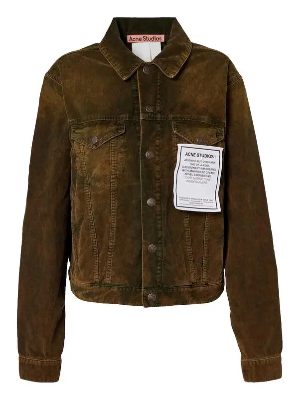 Acne Studios Cotton Corduroy Jacket - Green