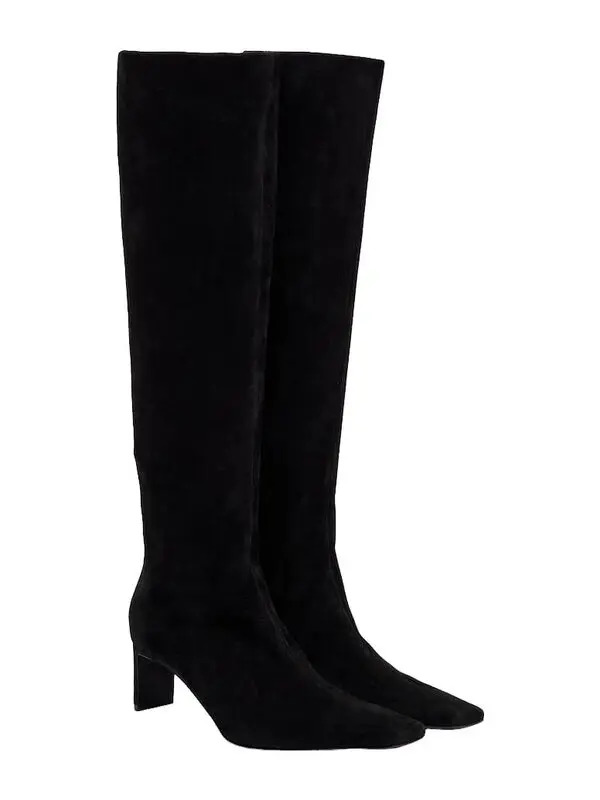 Khaite Ona 55 Suede Knee-high Boots - Black