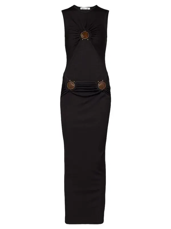 Christopher Esber Disconnect Embellished Maxi Dress - Black
