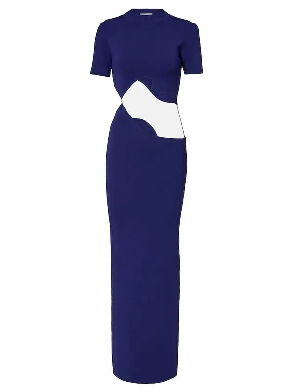 Christopher Esber Lattice Separation Cutout Maxi Dress - Blue