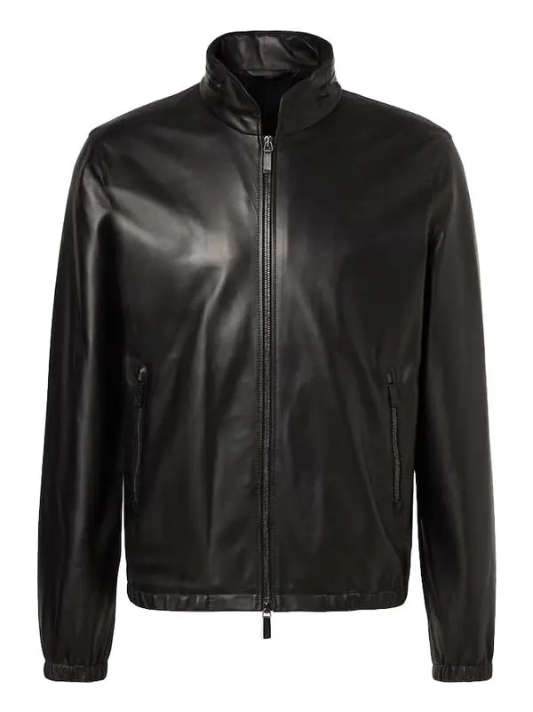 Giorgio Armani Leather Jacket - Black