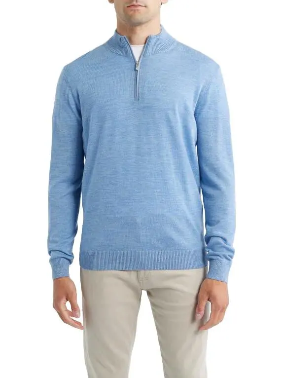 Johnnie-o Raynor Merino Wool Quarter Zip Sweater - Maliblu
