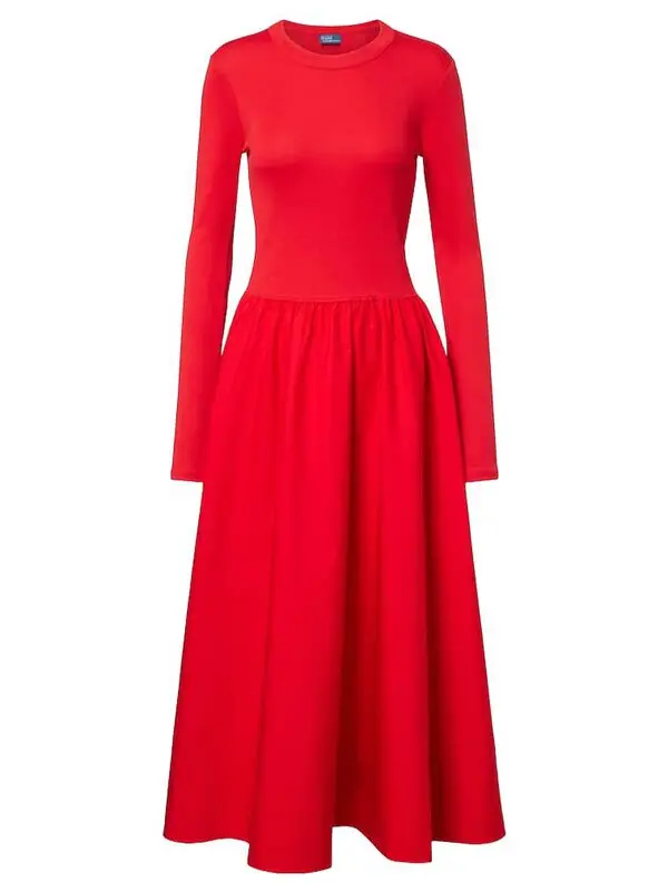 Polo Ralph Lauren Cotton Midi Dress - Red