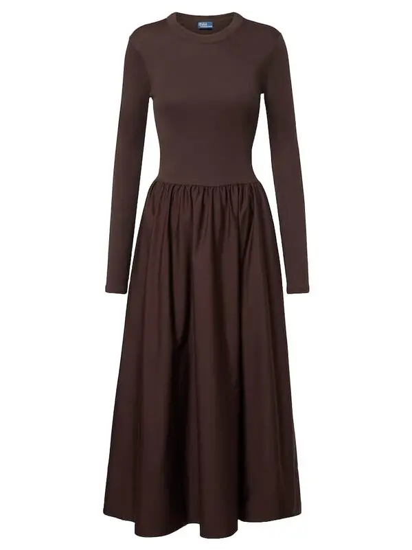 Polo Ralph Lauren Cotton Midi Dress - Brown