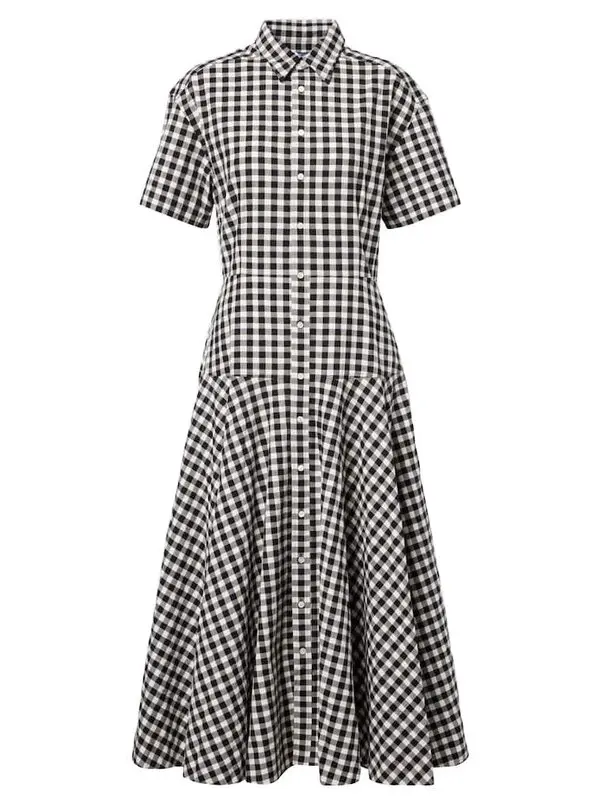 Polo Ralph Lauren Gingham Cotton Shirt Dress - Black