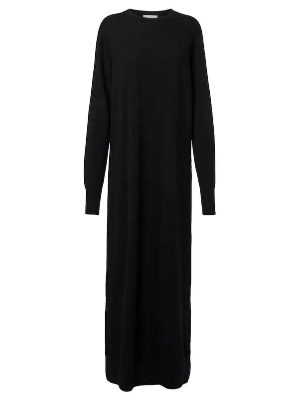 THE ROW Loter Cashmere Maxi Dress - Black