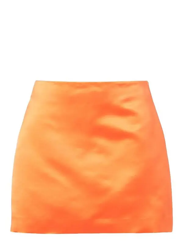 LISA YANG Silk Satin Miniskirt - Orange