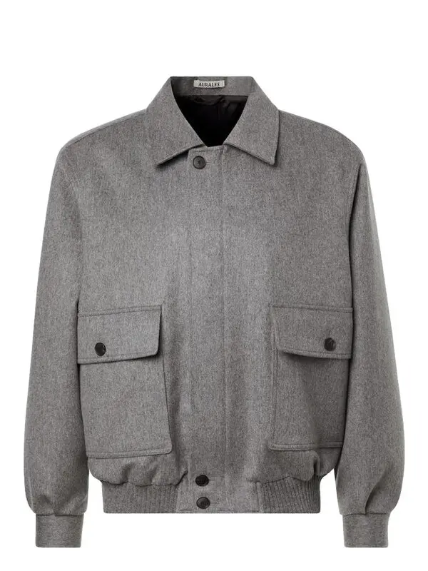 Auralee Cashmere Blouson Jacket - Grey