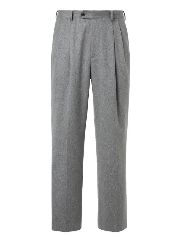 Auralee Cashmere Straight Pants - Grey