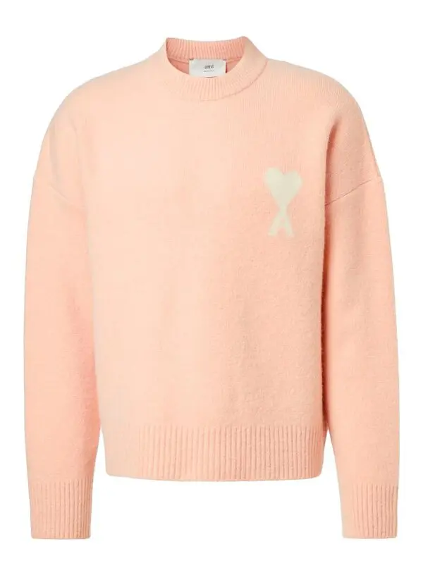Ami De Coeur Alpaca And Wool-blend Sweater - Pink