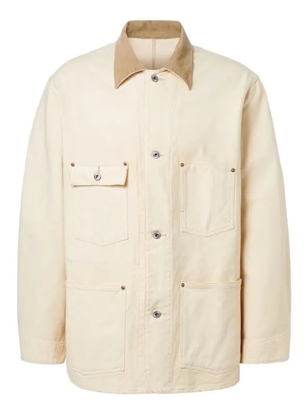 A.PRESSE Vintage Cotton, Hemp, And Silk Field Jacket - Beige