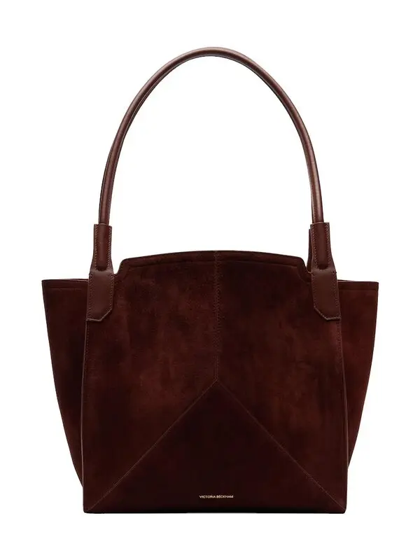 Victoria Beckham Small Suede Tote Bag - Brown