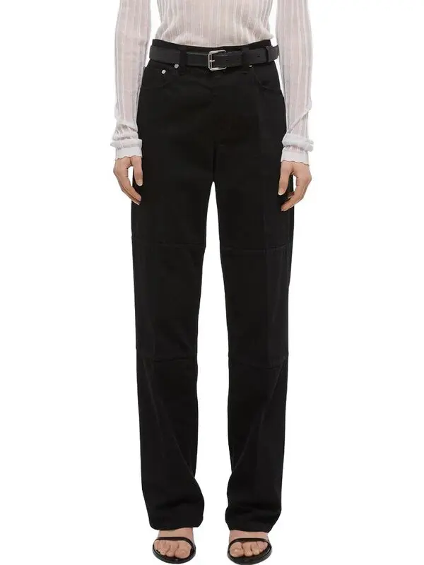 Helmut Lang Back Zip Carpenter Jeans - Rinsed Black