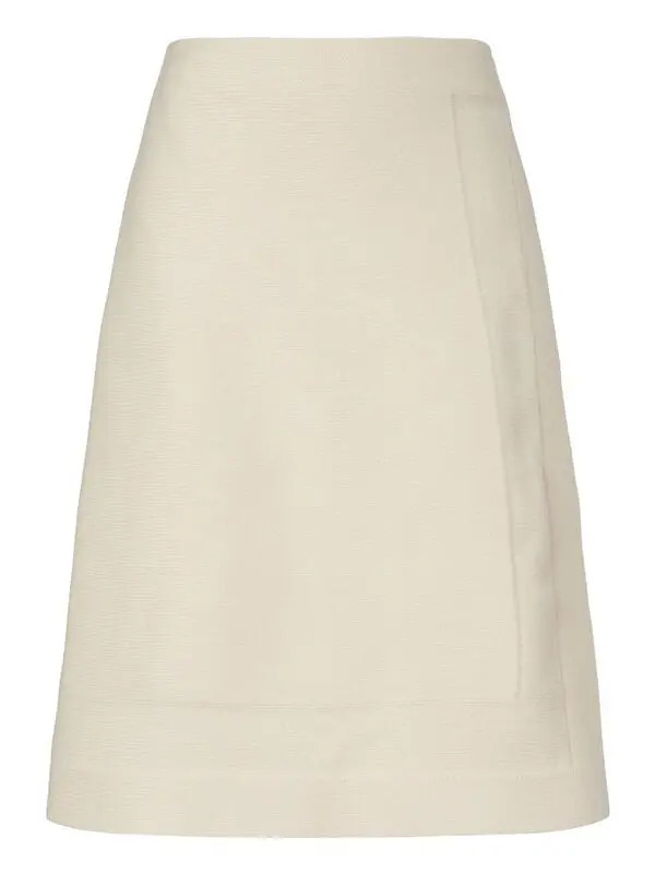 JIL SANDER Wool-blend Wrap Skirt - White