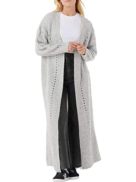 Rip Curl Oceanic Duster Cardigan - Light Grey Heather