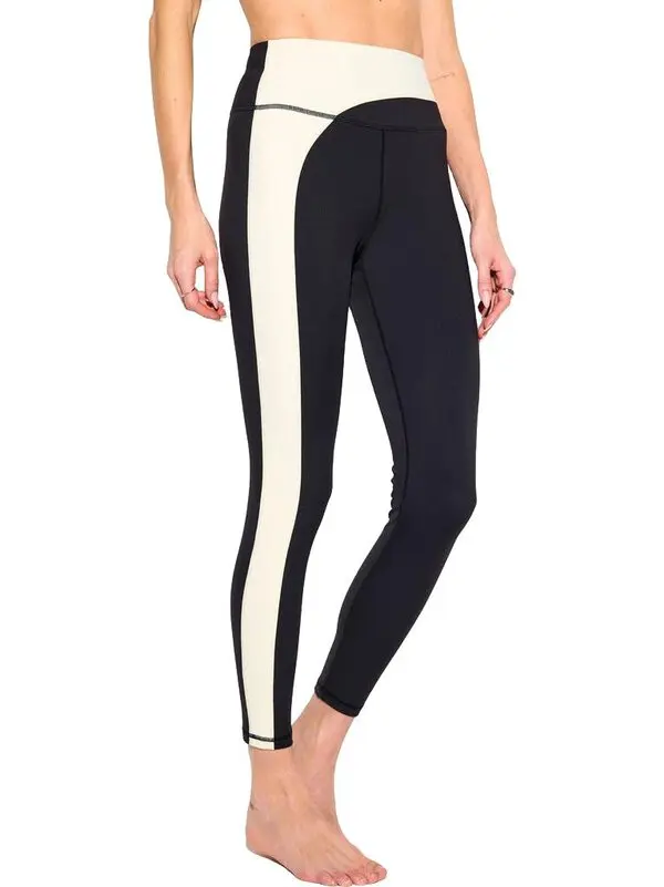 Spiritual Gangster Skye High Waist 7/8 Leggings - Black/canvas
