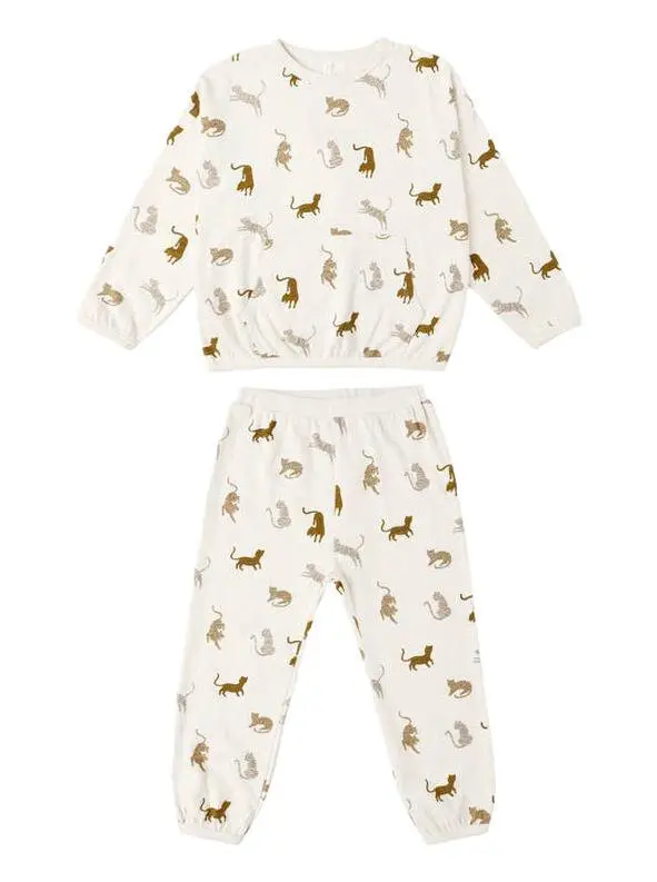 RYLEE + CRU Tigers Sweatshirt And Sweatpants Set - Natural