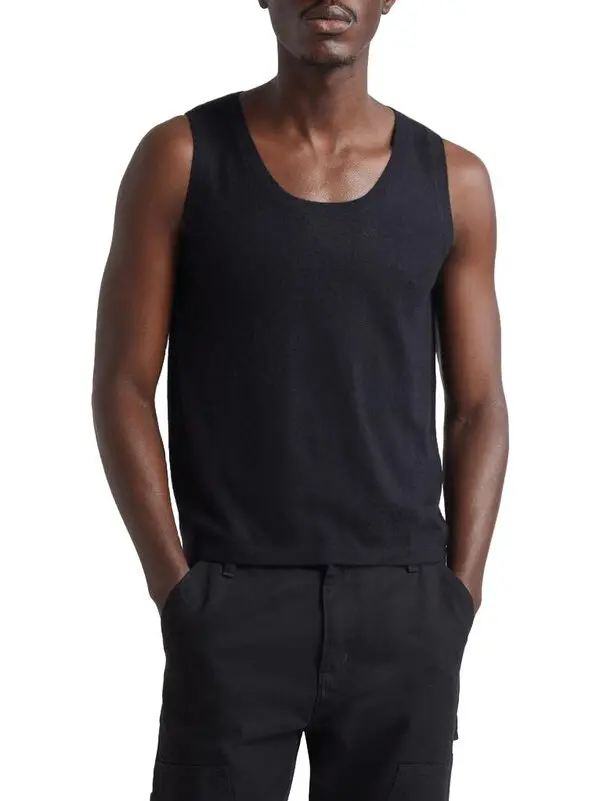 Frenckenberger Cashmere Tank Top - Black