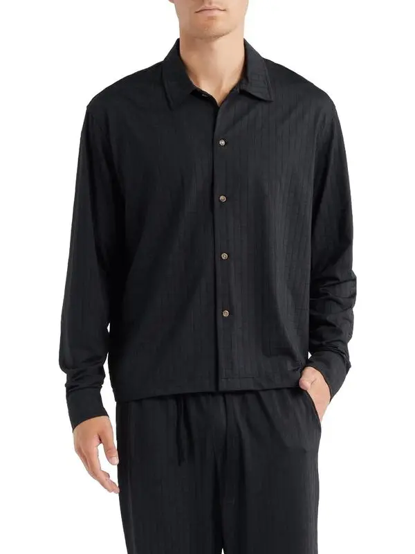 RIZORT Francis Ripstop Button-up Shirt - Black