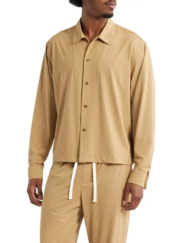 RIZORT Francis Ripstop Button-up Shirt - Tan