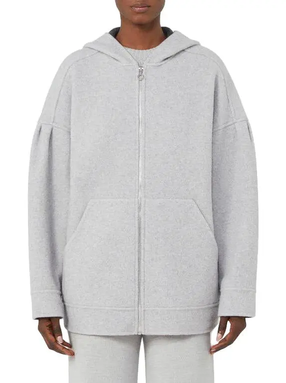 MM BY MAX MARA Sottile Zip Hoodie - Light Grey