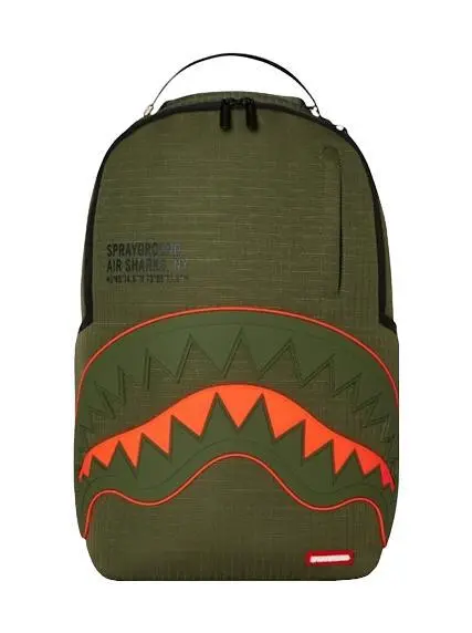 SPRAYGROUND Nylon Shark Central Army Dlxripstop Backpack - Green