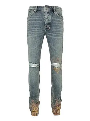 Ksubi Van Winkle Stage Dive Trashed Denim - Blue