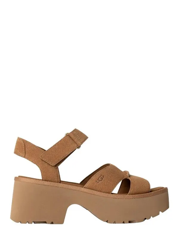 UGG Ankle Strap Platform Sandals - Chestnut