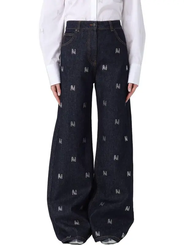 MSGM Wide Leg Jeans - Blue