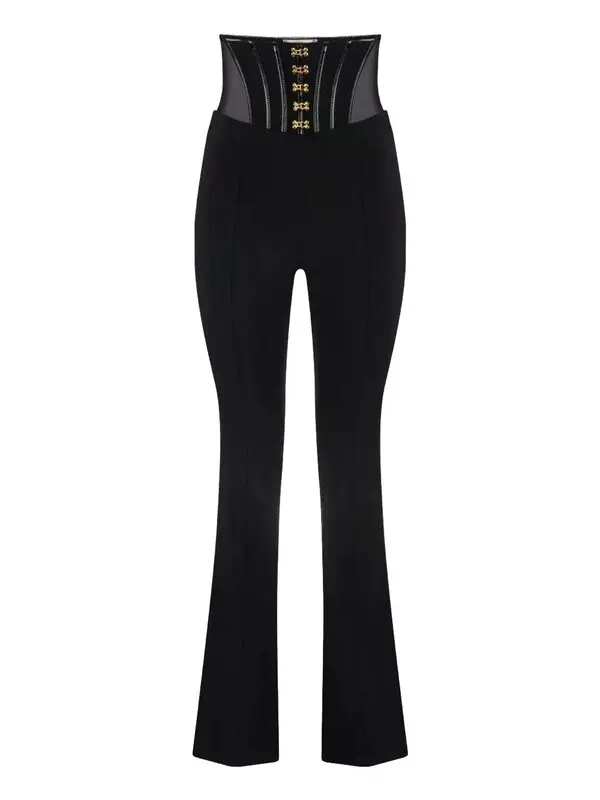 Elisabetta Franchi High-waisted Corset Trousers - Black
