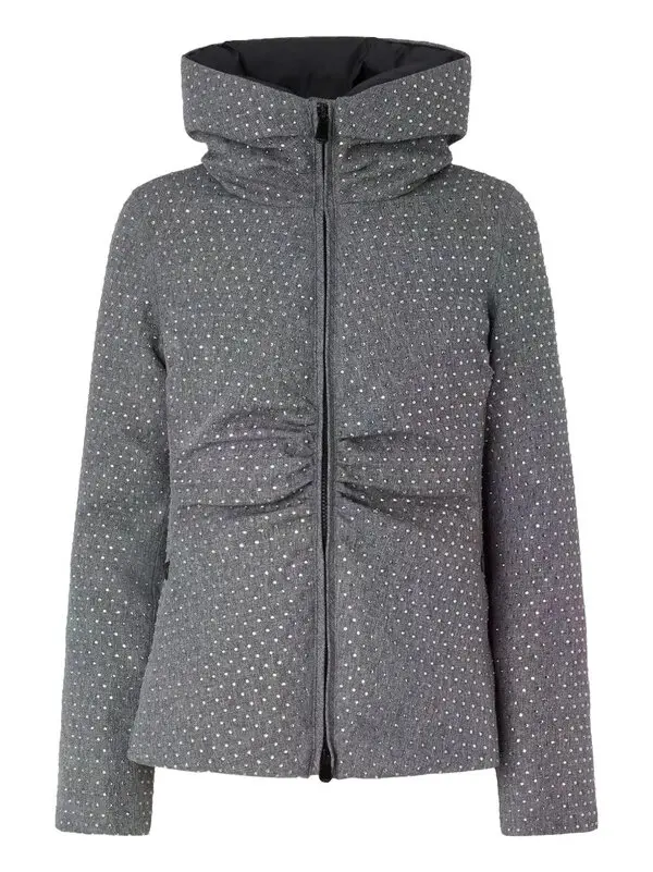 Pinko Embellished Puffer Jacket - Grey