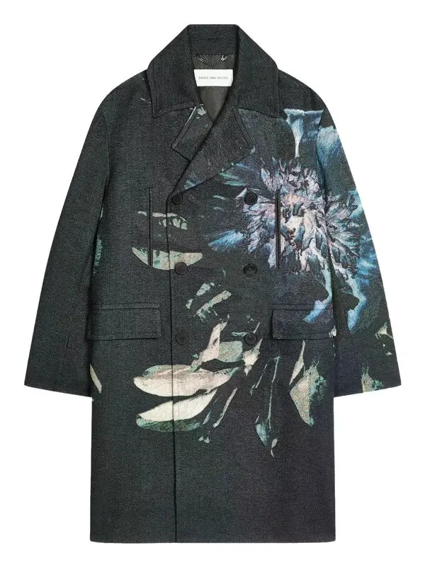 Dries Van Noten Double-breasted Coat - Black