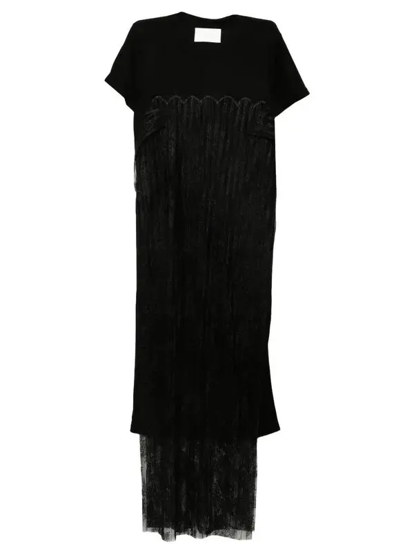 QUETSCHE Layered Lace Dress - Black