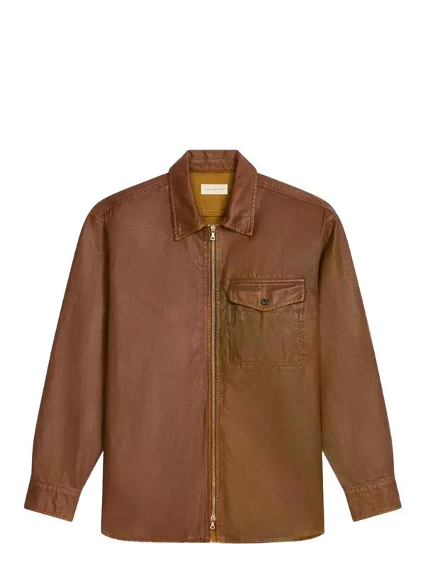 Dries Van Noten Zipped Shirt - Brown