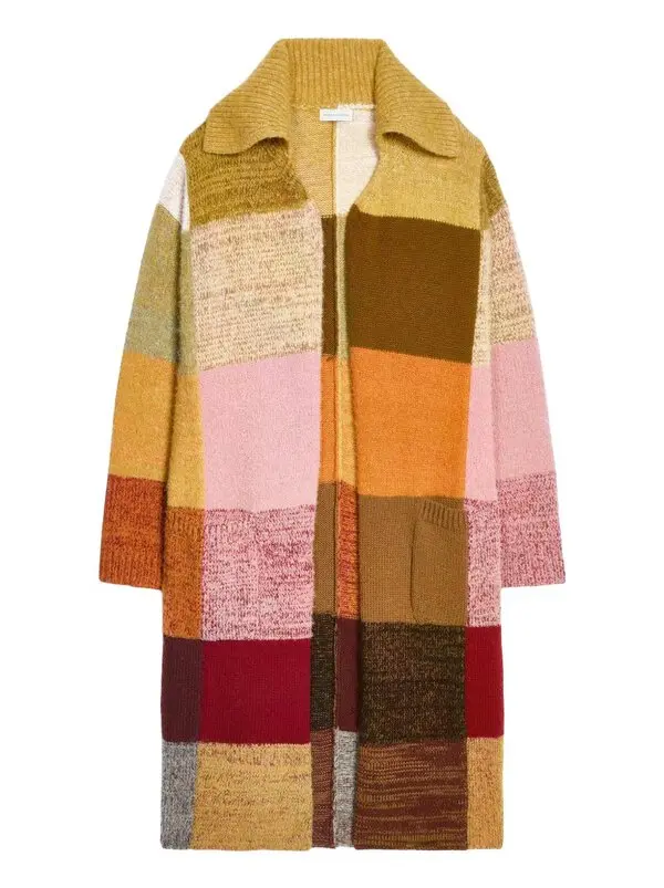 Dries Van Noten Patchwork-motif Cardigan - Yellow