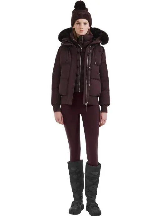 Rudsak Cieyna Down Bomber Jacket - Burgundy
