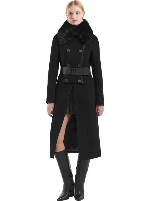 Rudsak Virginie Long Pea Coat - Black