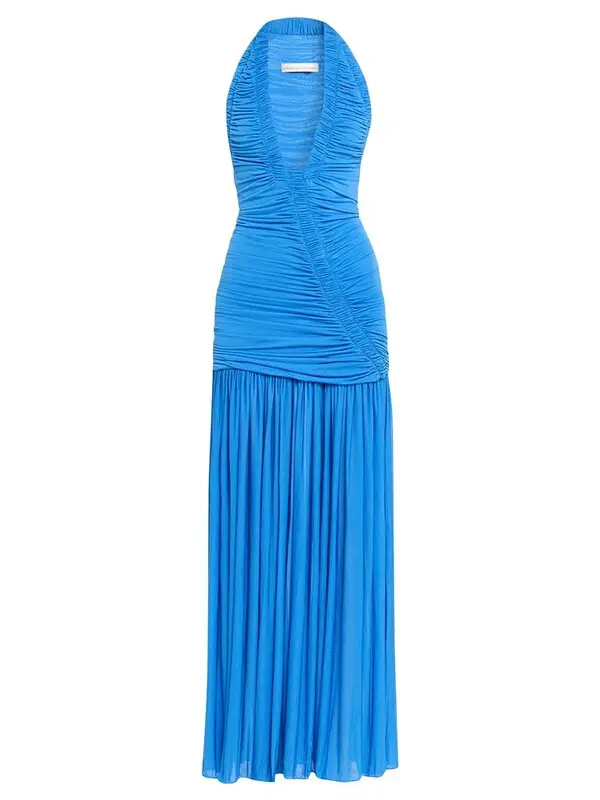Christopher Esber Orion Ruched Gown - Blue