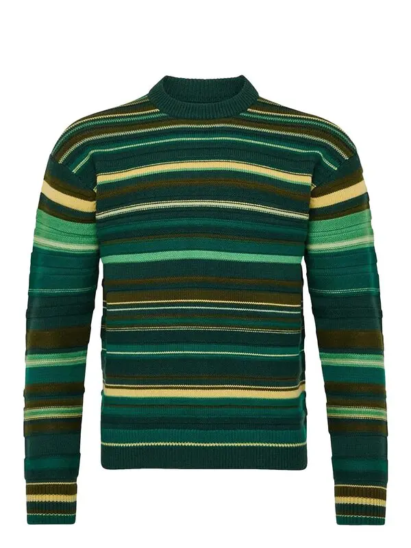 JW Anderson Striped Pullover Jumper - Green