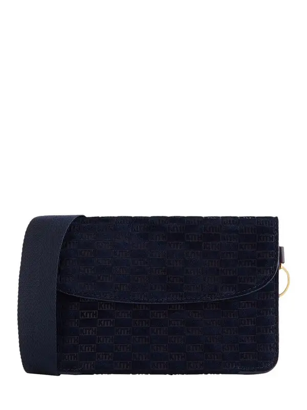 Kith Monogram Suede Envelope K20 Bag - Black