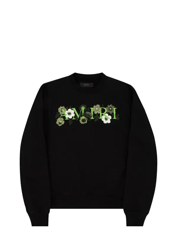 Amiri Flower Crewneck - Black