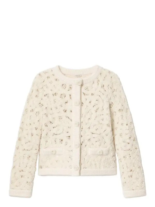 Lafayette 148 New York Alpaca-wool Bouclé Cardigan Jacket - Cloud