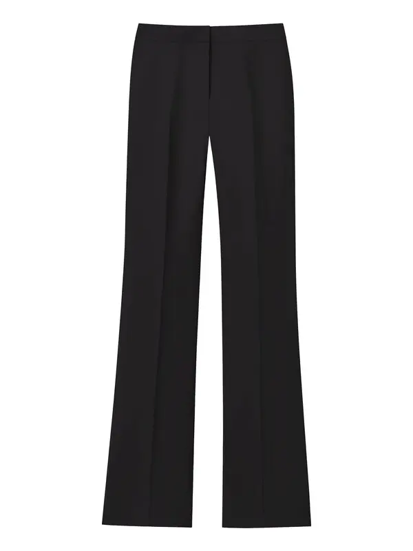 Lafayette 148 New York Wool-silk Crepe Saint Marks Pant - Black