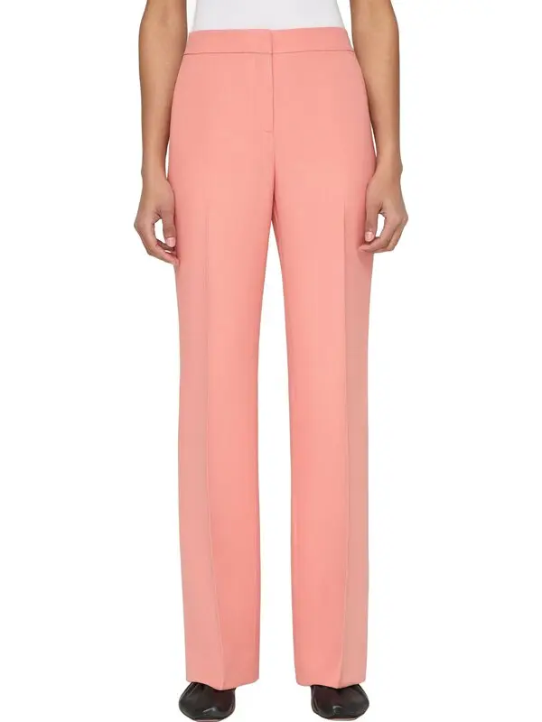Lafayette 148 New York Wool-silk Crepe Saint Marks Pant - Altrosa Pink