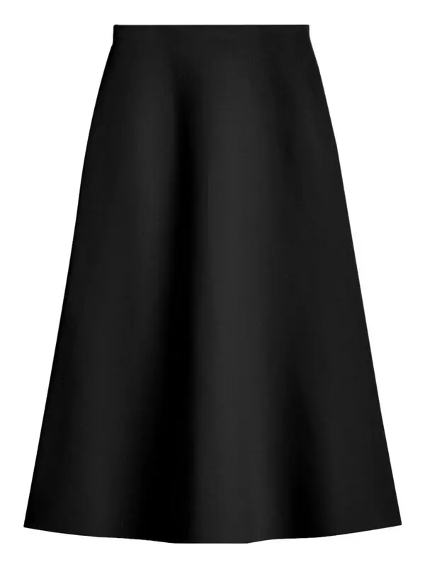 Scanlan Theodore Crepe Knit Soft Hem A-line Skirt - Black