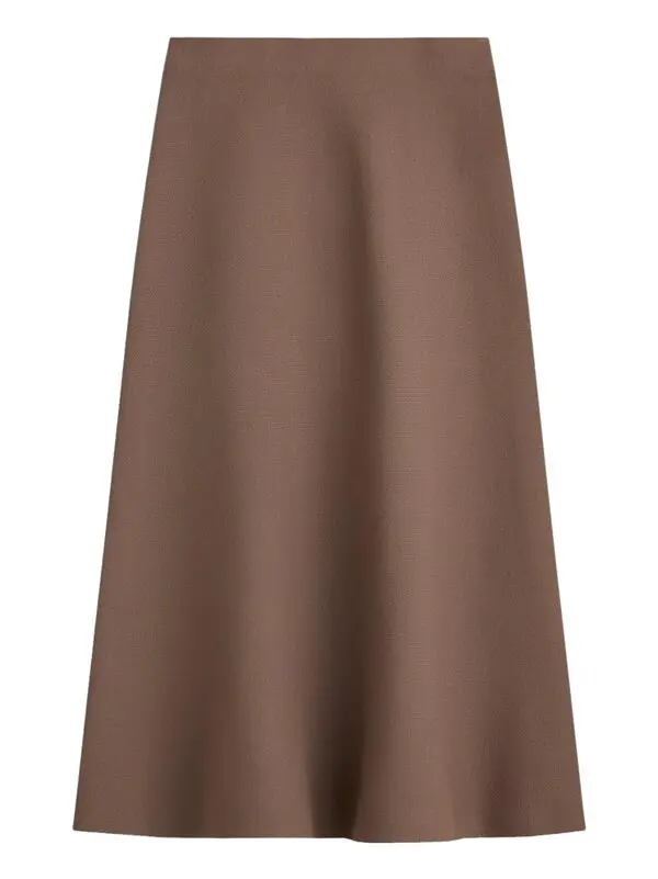 Scanlan Theodore Crepe Knit Soft Hem A-line Skirt - Whiskey