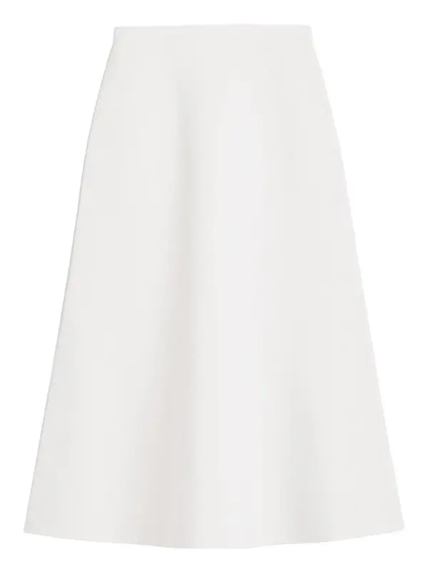 Scanlan Theodore Crepe Knit Soft Hem A-line Skirt - White