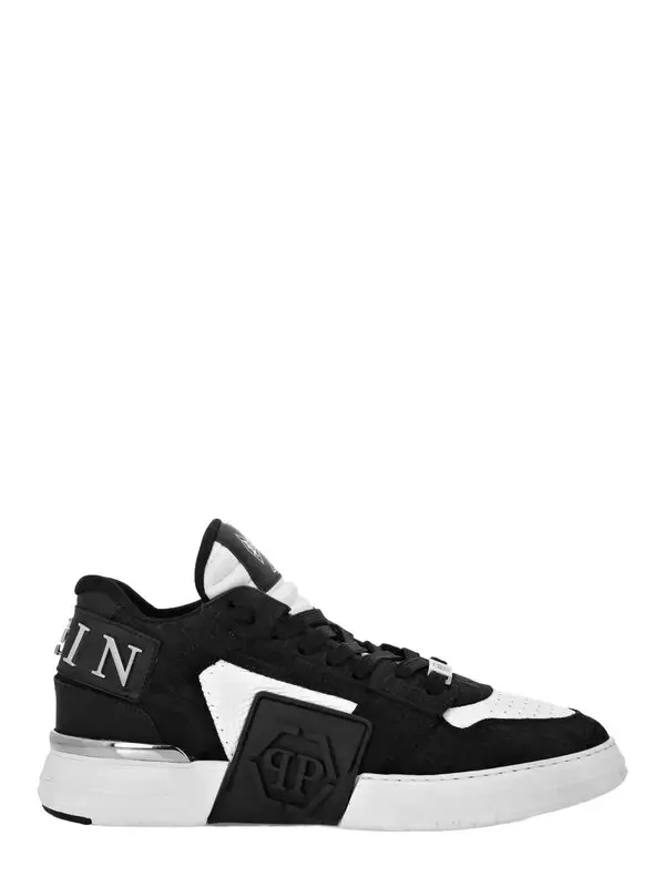 Philipp Plein Phantom Kicks Crocodile-effect Sneakers - Black